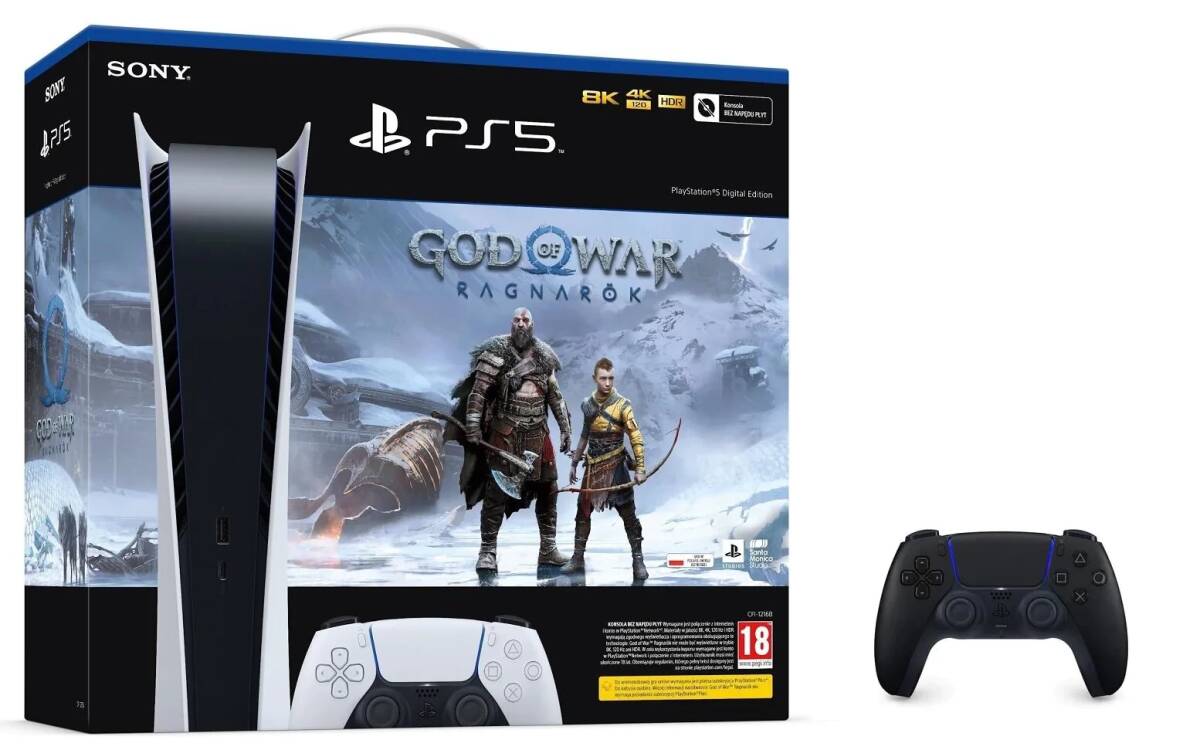 PS5 Digital + pad za 2599 zł lub PS5 z God of War Ragnarok, Gran Turismo 7 i Horizon Forbidden ...