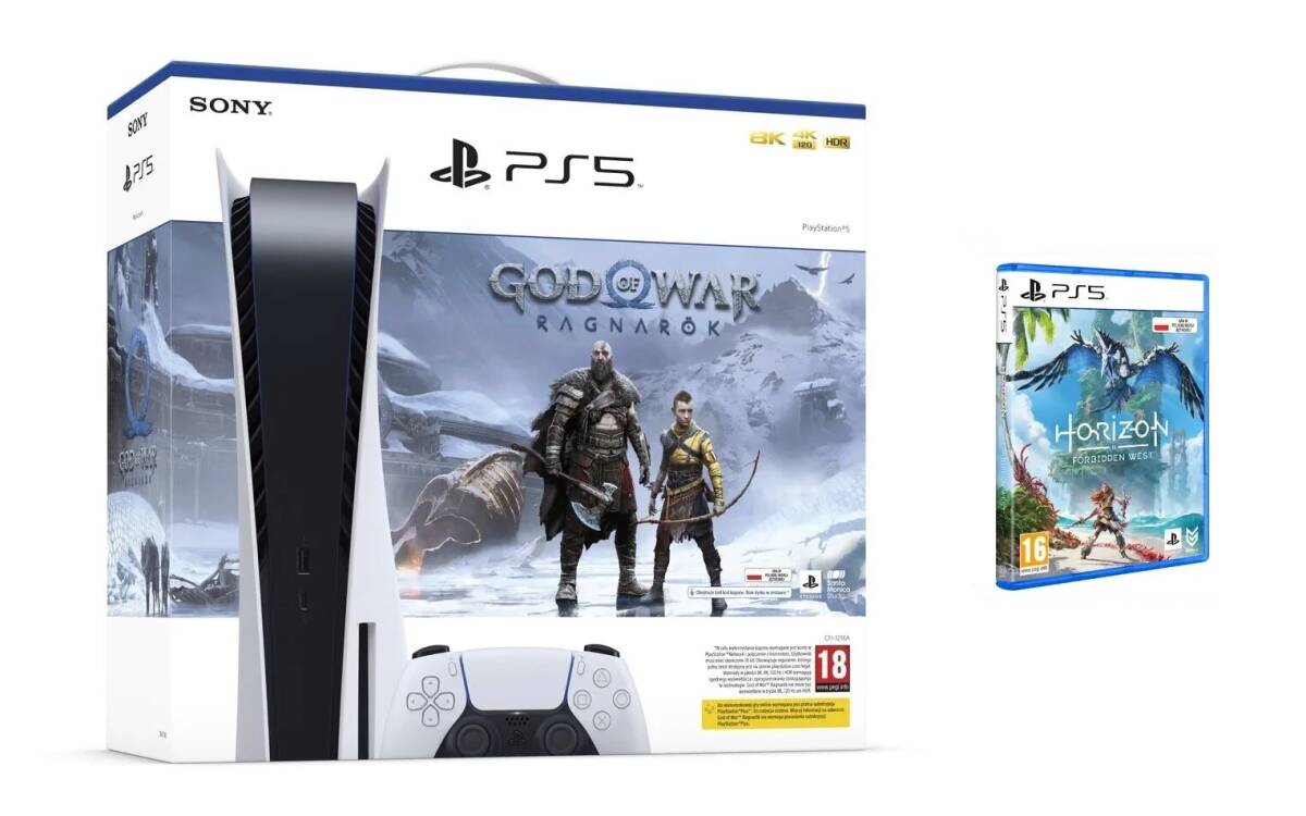 PS5 Digital z czarnym padem za 2599 zł. Zestawy PlayStation 5 z God of War Ragnarok od 2899 zł